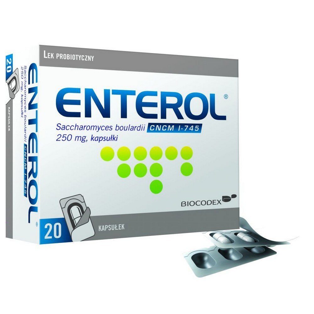 Enterol 250 mg 20 capsules,Enterol 250 mg 20 kapsułek,Biocodex - Kidsapo