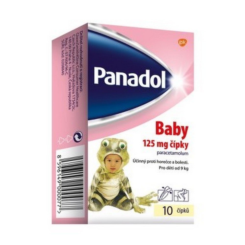 Suppositoires pour bébés Panadol 125 mg 10 pièces,Čípky Panadol Baby ...
